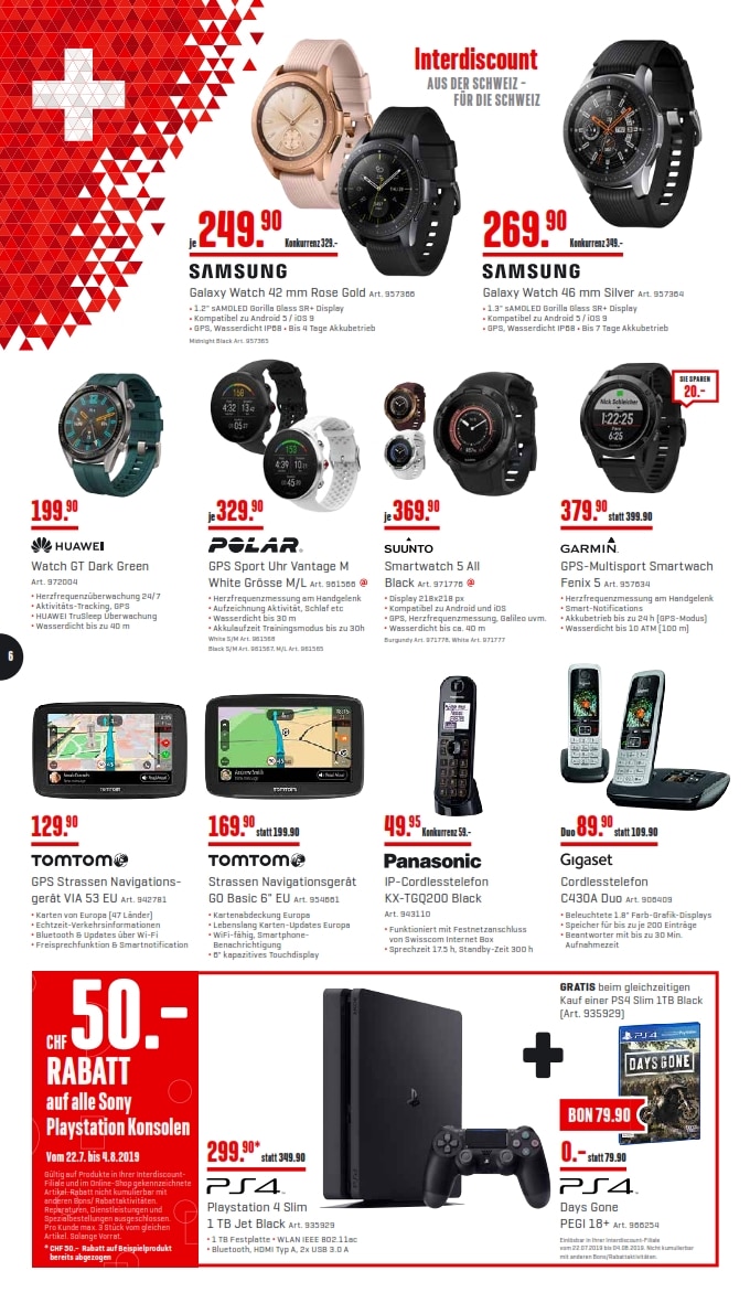 Interdiscount Aktionen gültig von 22.07.2019 bis 04.08.2019