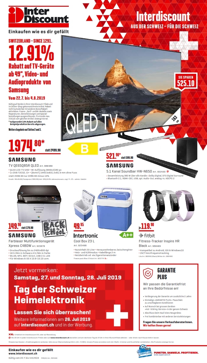 Interdiscount Aktionen gültig von 22.07.2019 bis 04.08.2019