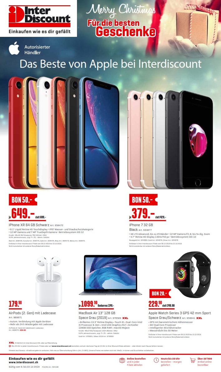 Interdiscount Aktionen gültig von 09.12.2019 bis 22.12.2019