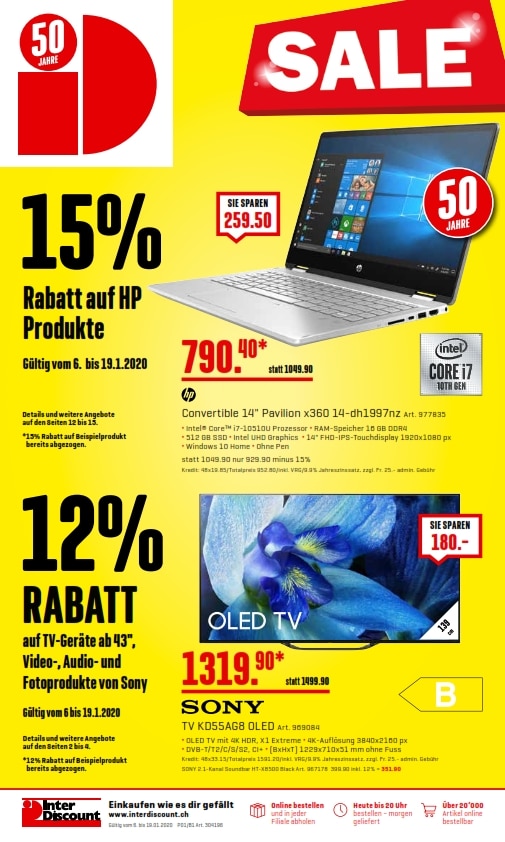 Interdiscount Aktionen gültig von 06.01.2020 bis 19.01.2020